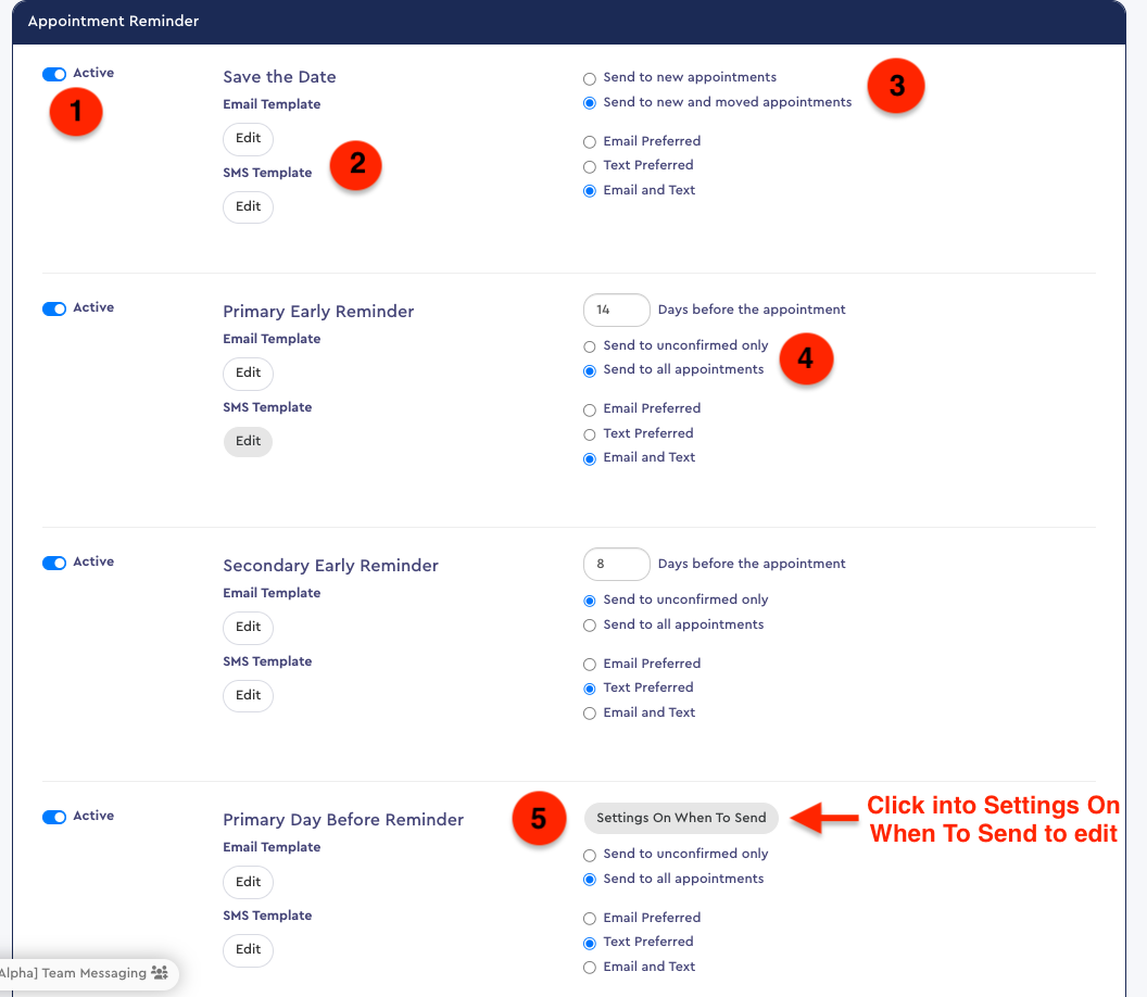 Appointment Reminders Campaign Setup