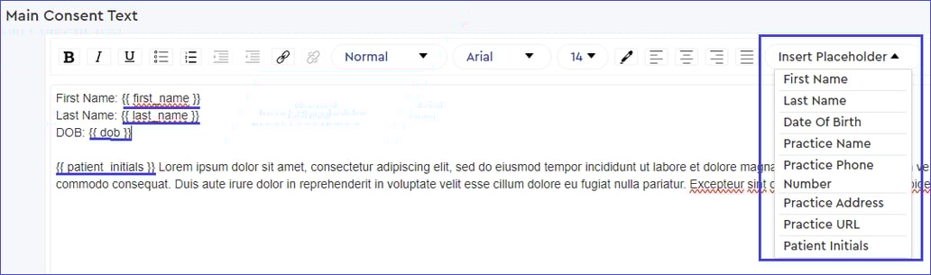 Consent Forms Customization